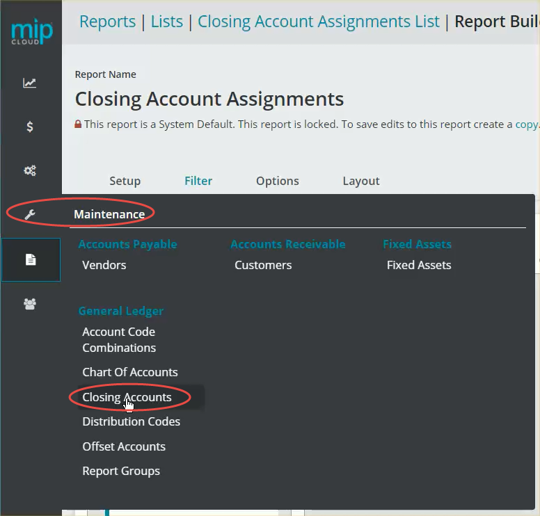 MIP Cloud - Web User Interface - Manage Closing Account Assignments ... MIP Cloud - Web User Interface - Manage Closing Account Assignments ...