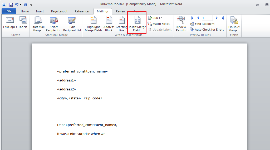 How to Personalize Emails using Fundraising 50 in conjunction with ...