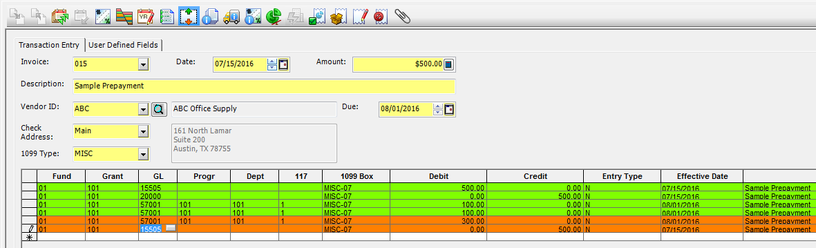 How to create a Prepaid Accounts PAYABLE Invoice? | Knowledgebase Home
