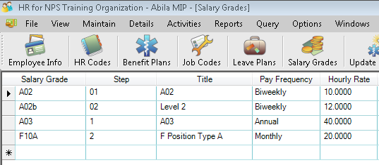 HR Salary Grade Steps | Knowledgebase Home